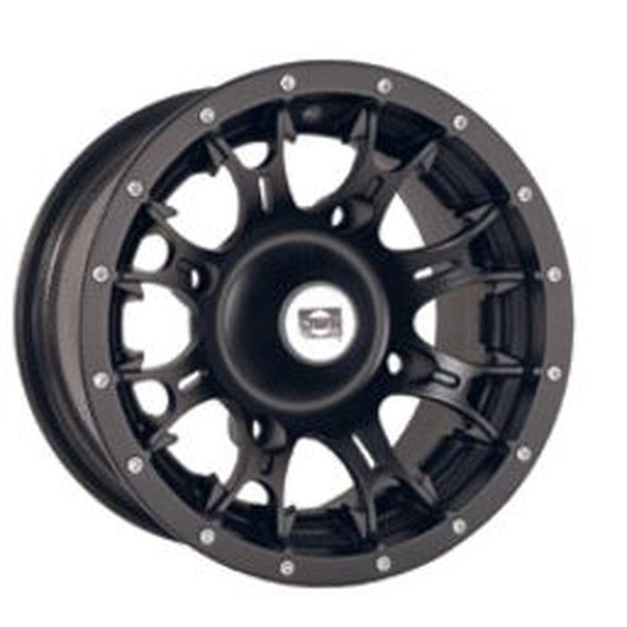 DWT Douglass Wheels Utility Diablo - 12X7 4-3 4-156 - Black (991-40B)